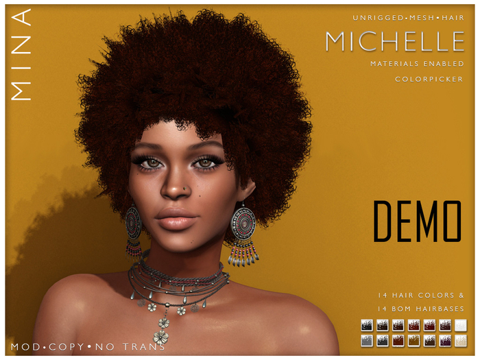 Second Life Marketplace Demo Mina Hair Michelle